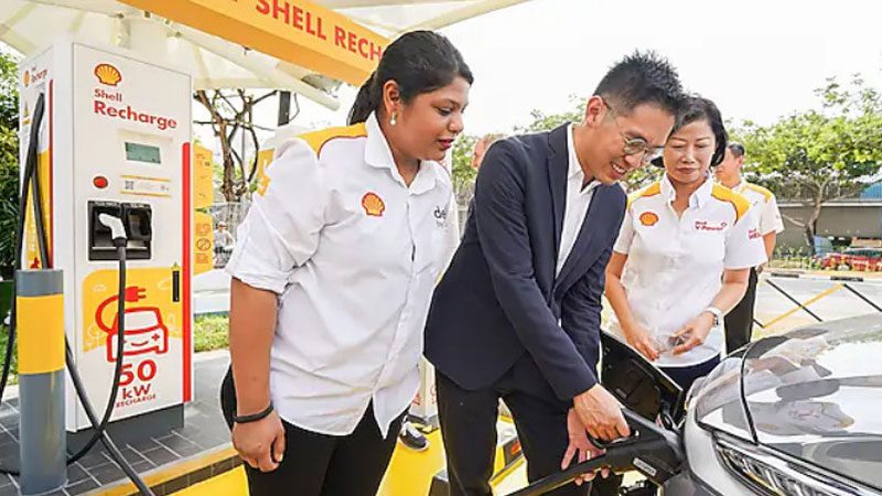 Shell launches electric vehicle chargers in Singapore, its first in region