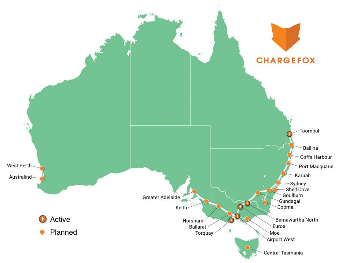 Chargefox reveals locations of Australia's largest network of ultra ...