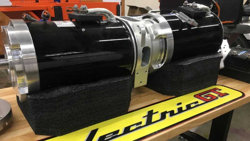 Land Cruiser conversion disguises electric motor as "V8 engine"