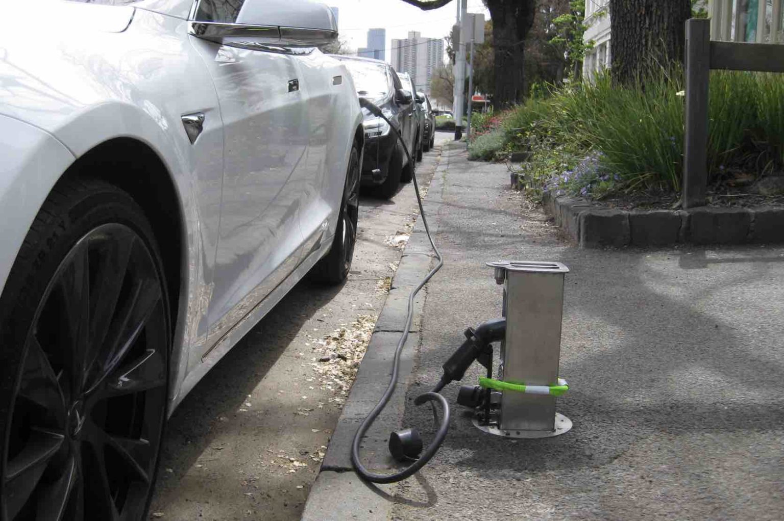 This aspiring and persistent EV owner has installed the first kerb-side ...