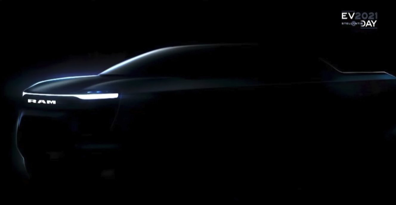 Dodge Ram teases image of first electric ute to be unveiled in January