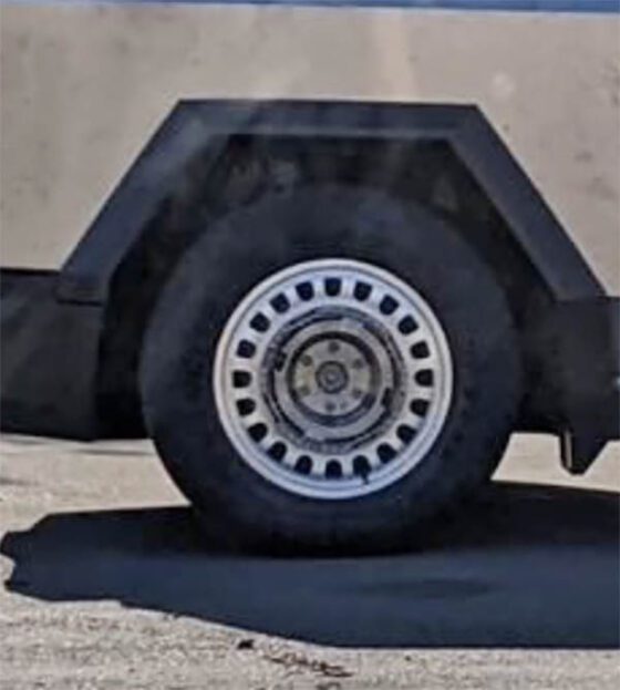 Tesla Cybertruck now testing with steel wheels and lots of sensors