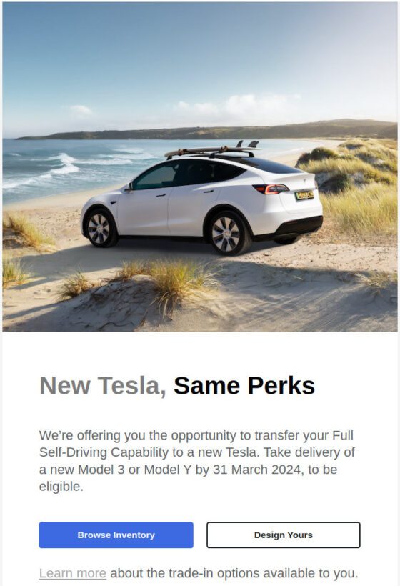 Tesla now offering Full Self-Driving transfers to boost demand in Australia