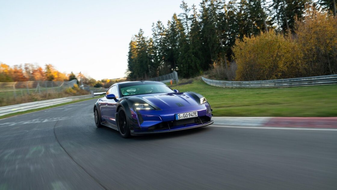 Porsche reclaims fastest electric sedan title at Germany's iconic ...
